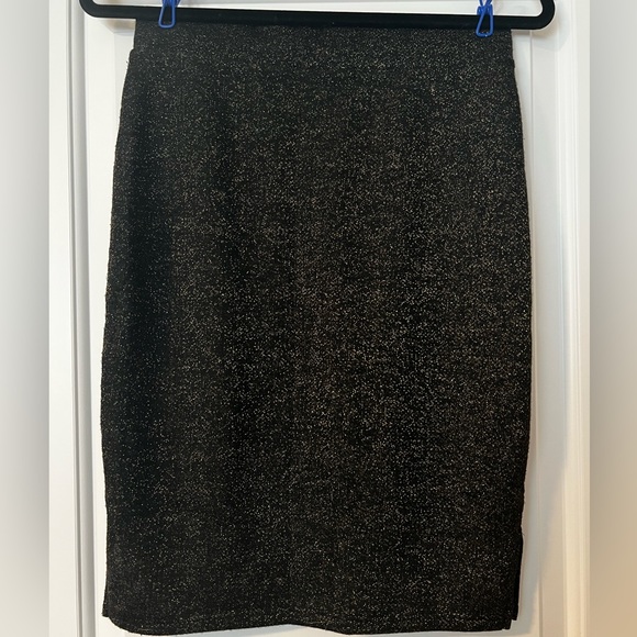Foreign Exchange | Skirts | Black And Gold Glitter Skirt | Poshmark